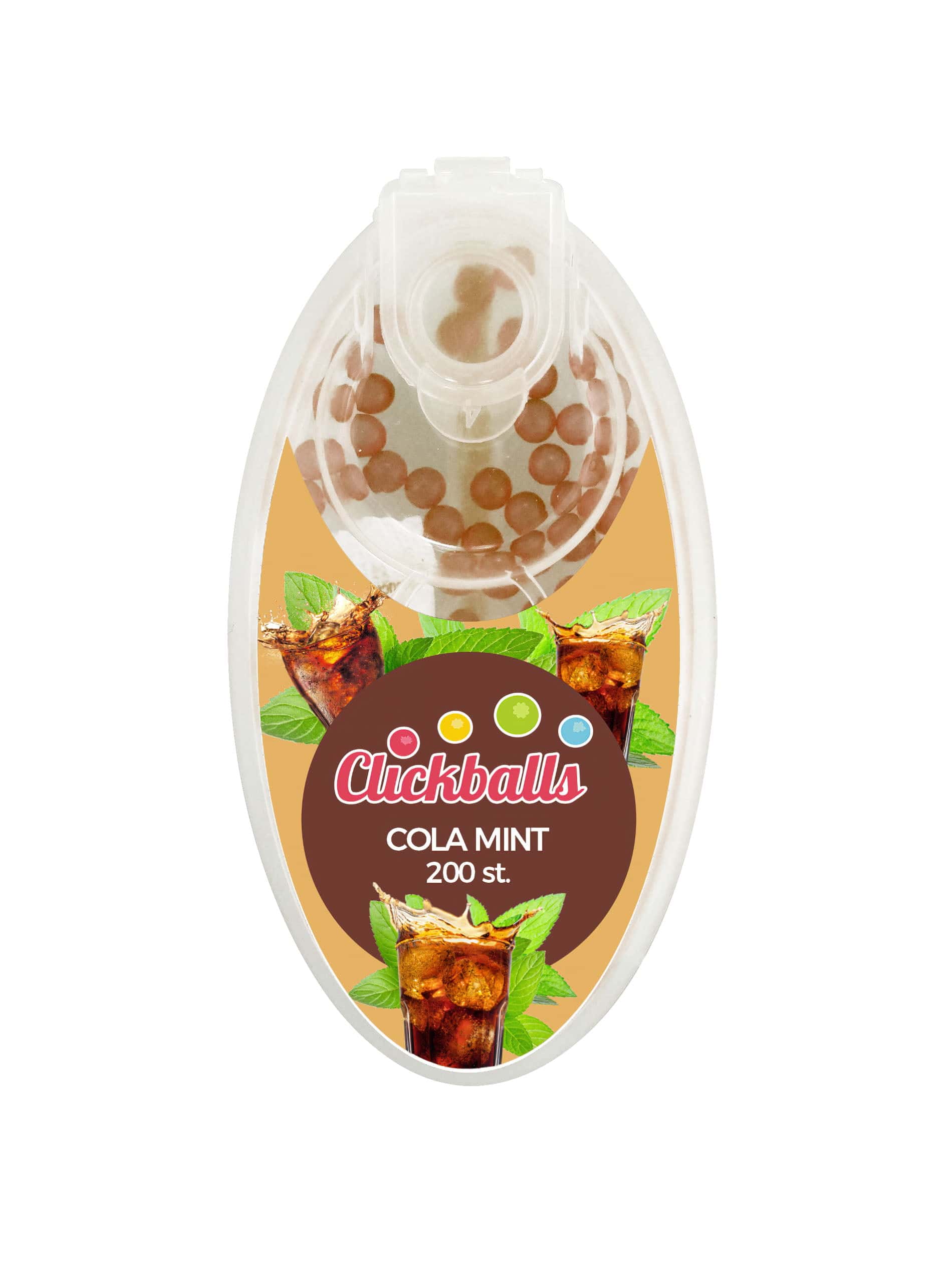 Cola Mint Click balletjes (200 stuks) - Clickballs.nl